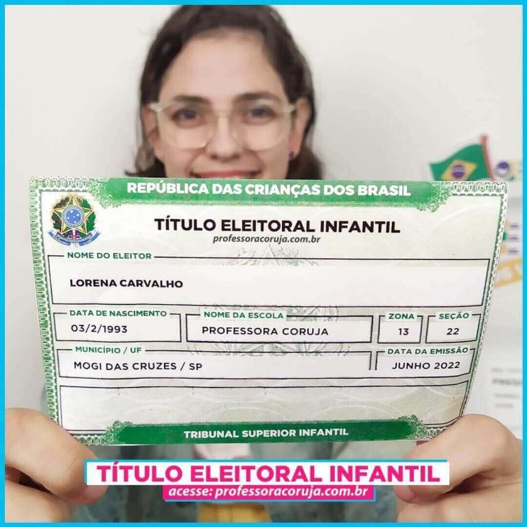 Título Eleitoral Infantil - Professora Coruja